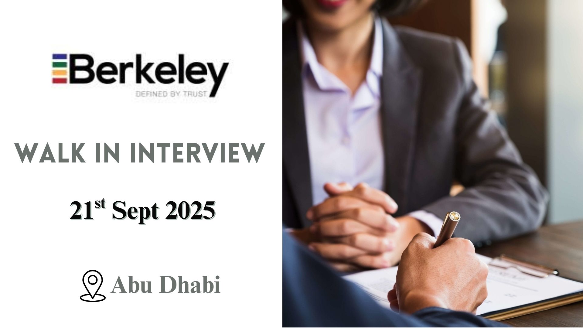 Berkeley Services Walk in Interview in Abu Dhabi