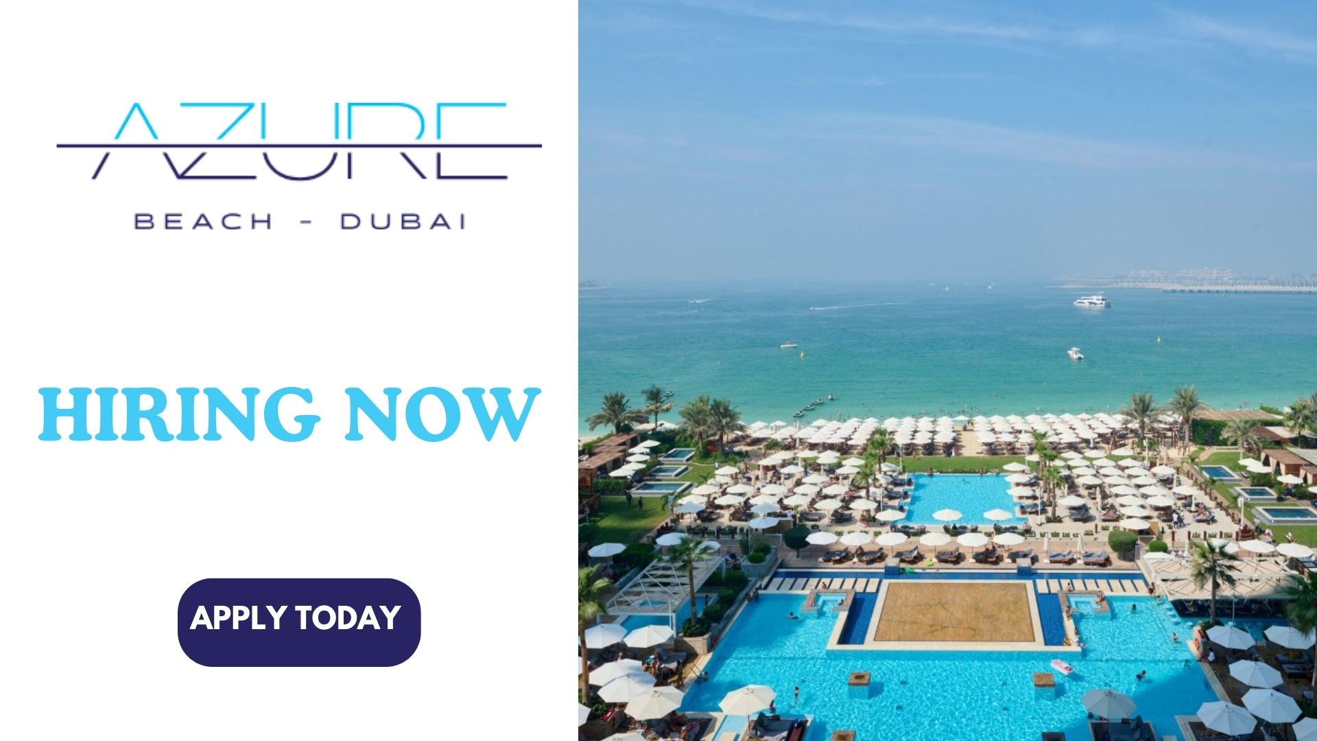 Azure Beach Dubai Announced New Career Vacancies
