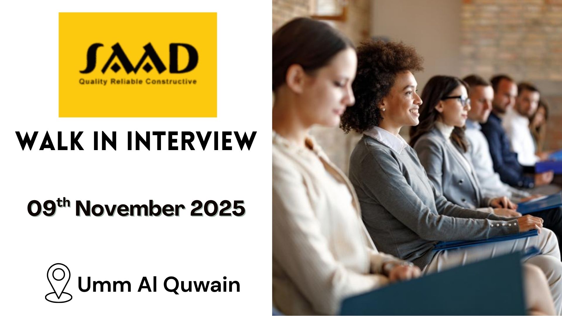 SAAD Precast Walk in Interview in Umm Al Quwain